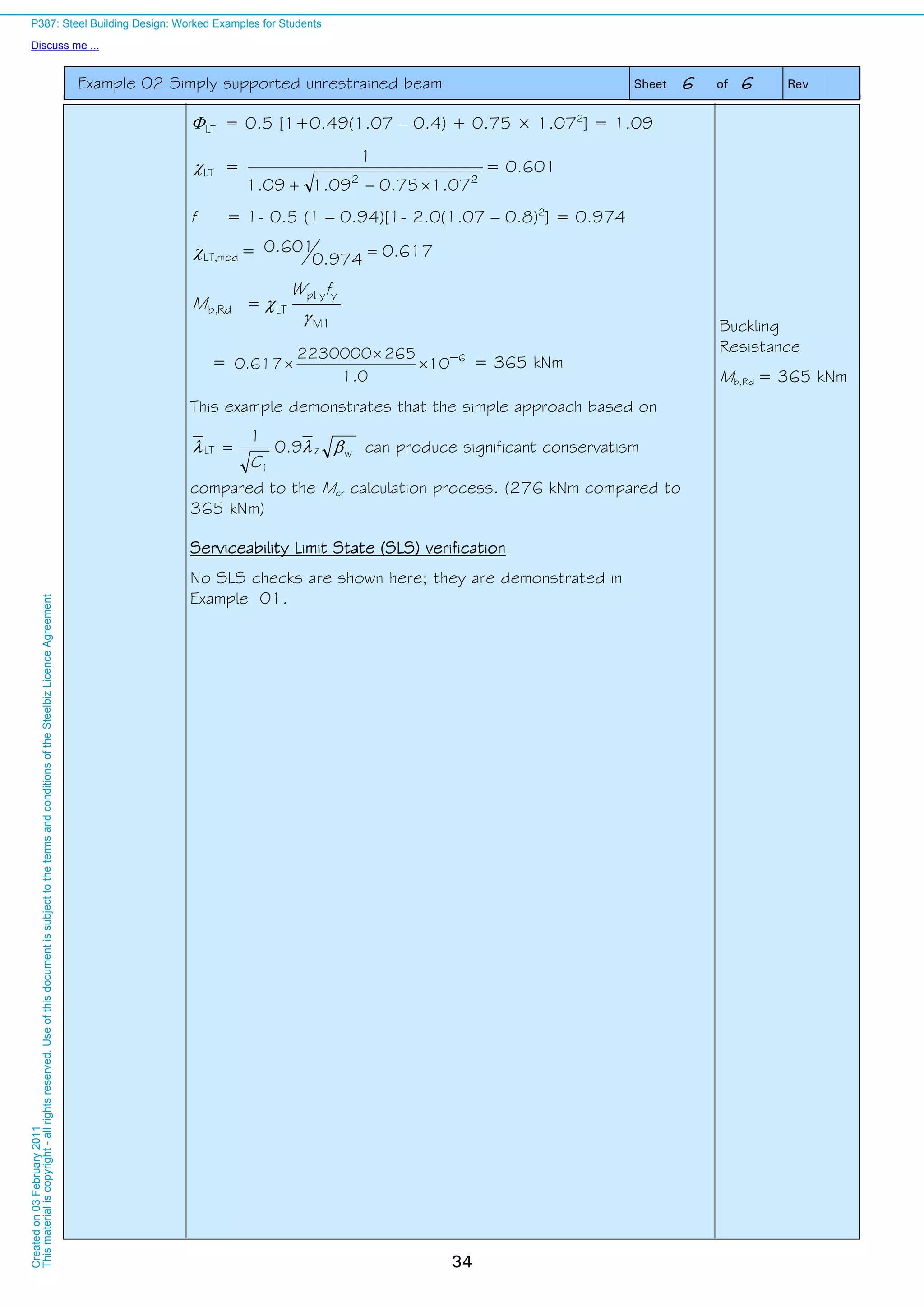 Steel building design worked example | PDF