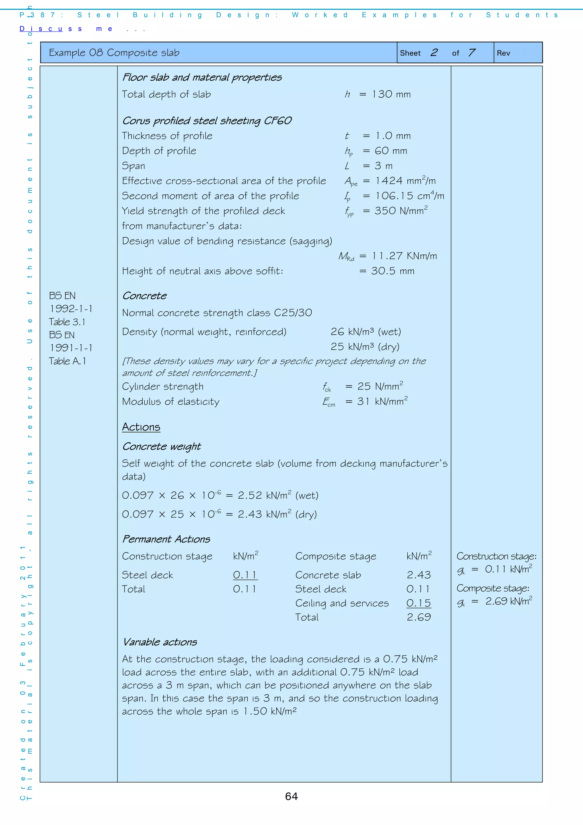 Steel building design worked example | PDF