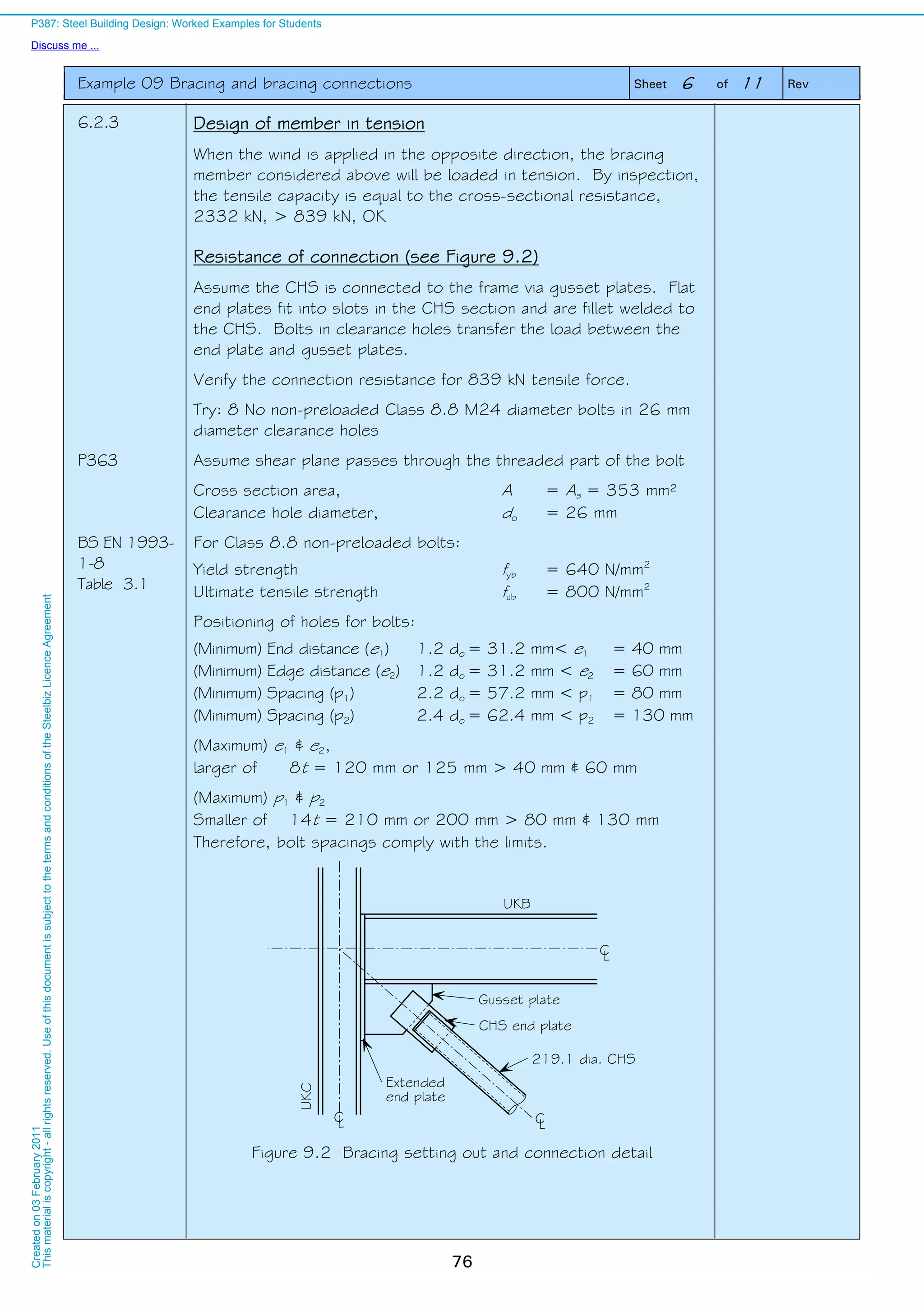 Steel building design worked example | PDF