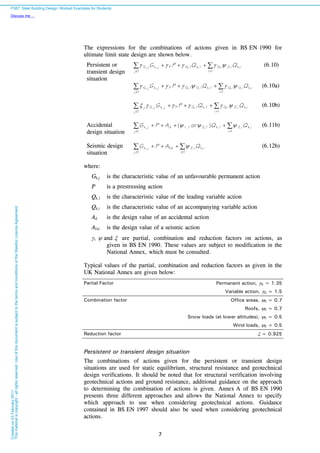 Steel building design worked example | PDF