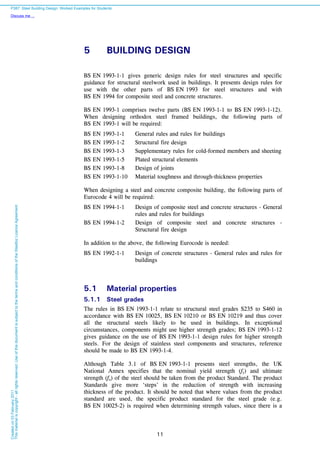 Steel building design worked example | PDF