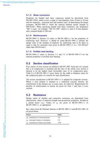Steel building design worked example | PDF