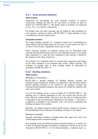 Steel building design worked example | PDF
