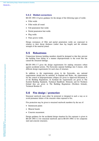 Steel building design worked example | PDF