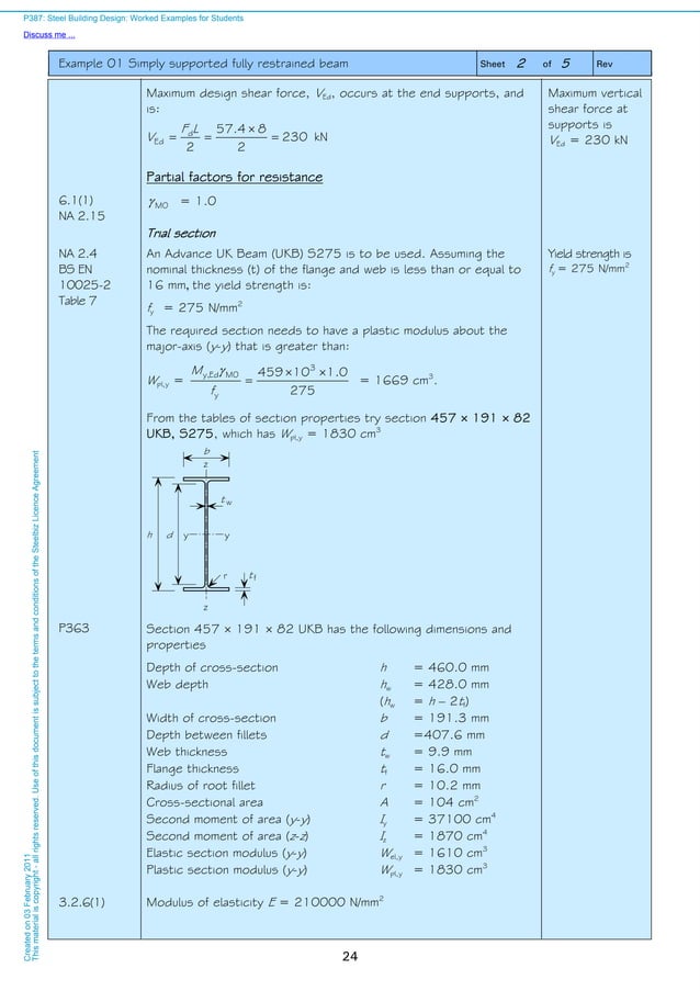 Steel building design worked example | PDF | Web Design and HTML | Internet