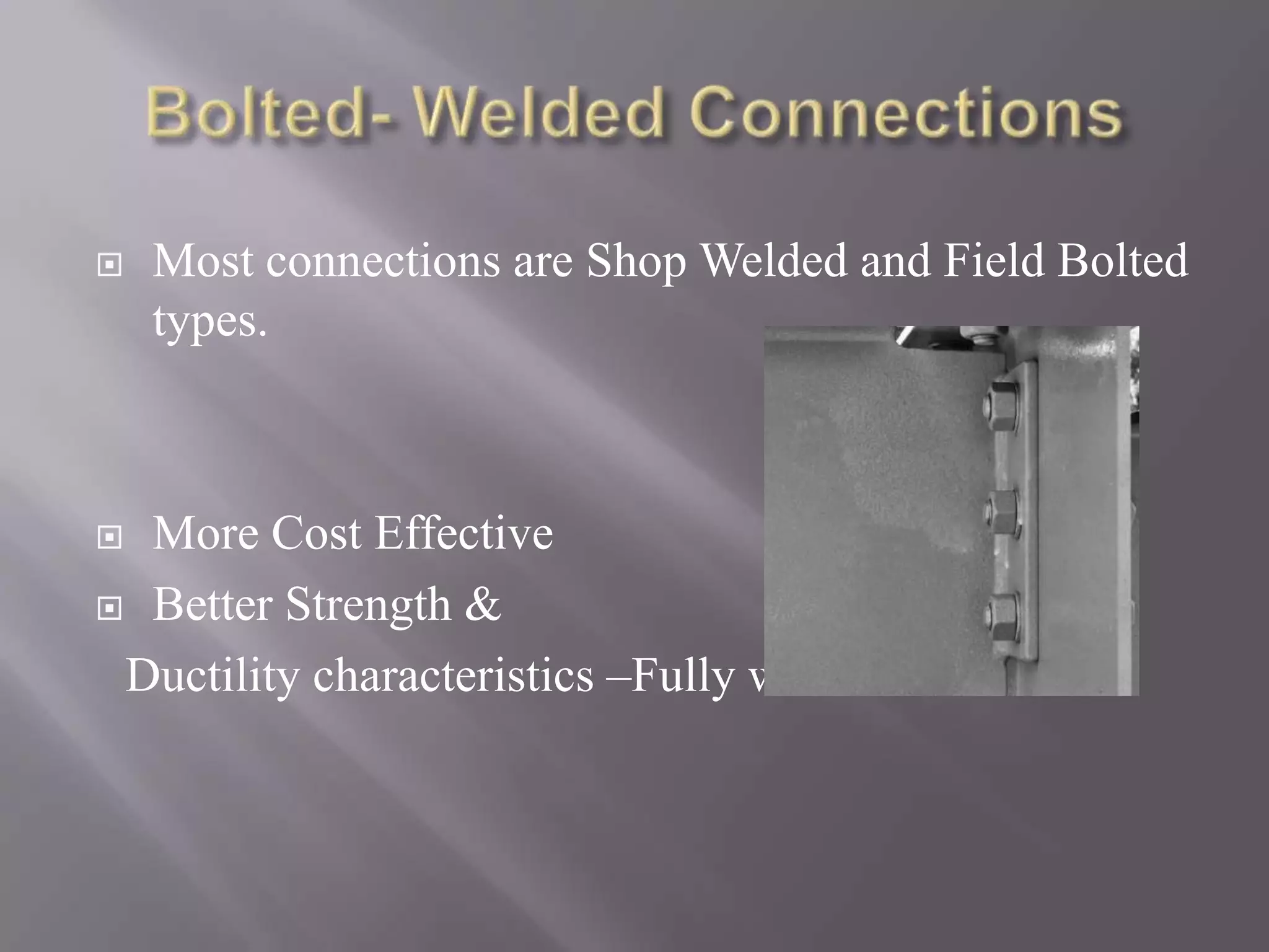 Steel connections | PPTX