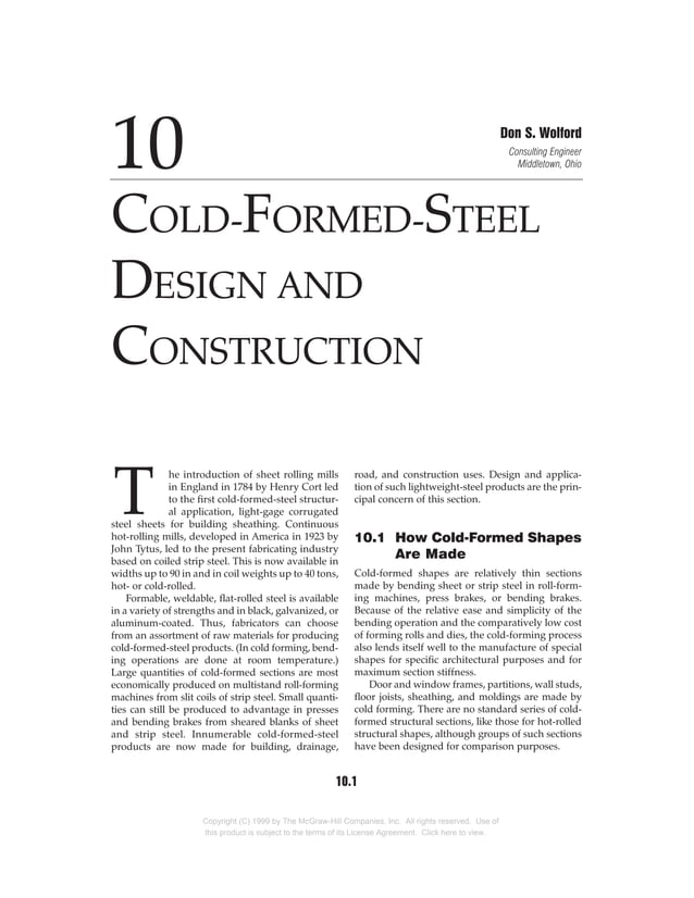 Cold-Formed-Steel Design And Construction ( Steel Structure ) | PDF ...