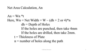 Steel design 03 rupture in net section area | PPTX