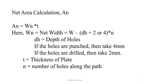 Steel design 03 rupture in net section area | PPTX