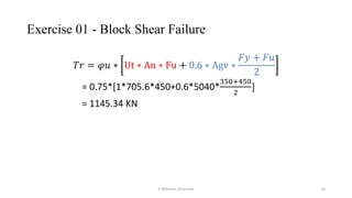 Steel design 05 how to calculate block shear failure resistance | PPTX ...