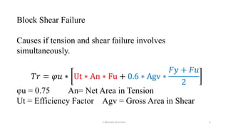 Steel design 05 how to calculate block shear failure resistance | PPTX ...