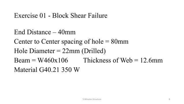 Steel design 05 how to calculate block shear failure resistance | PPT