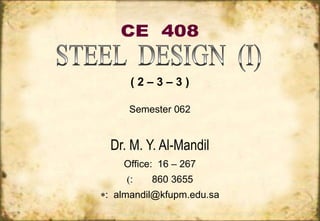 Design of Steel structure and connection .ppt | Civil Engineering ...