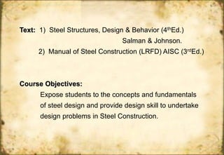 Design of Steel structure and connection .ppt | Civil Engineering ...