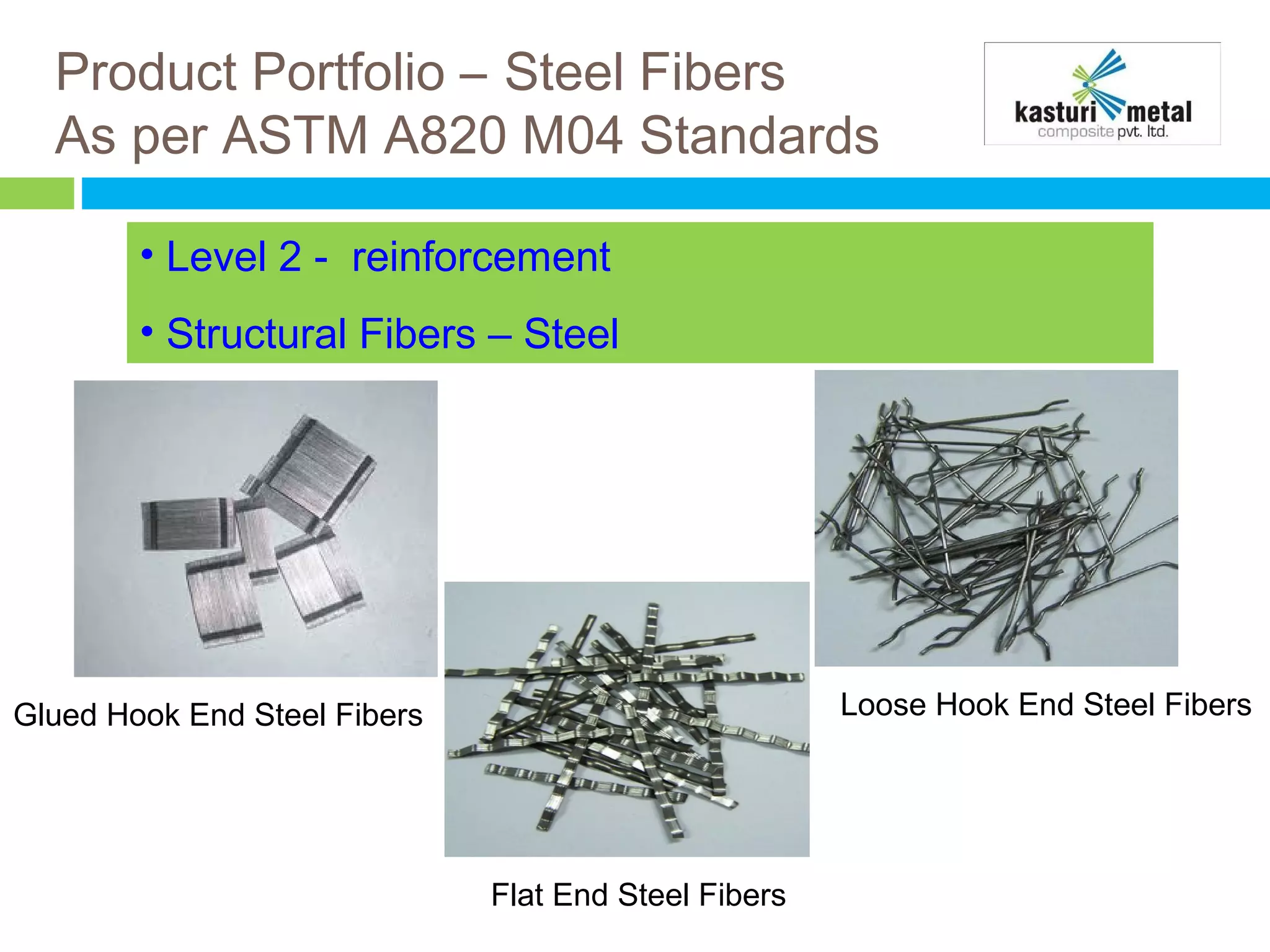 Steel fibers for reinforced concrete kasturi metal | PPT