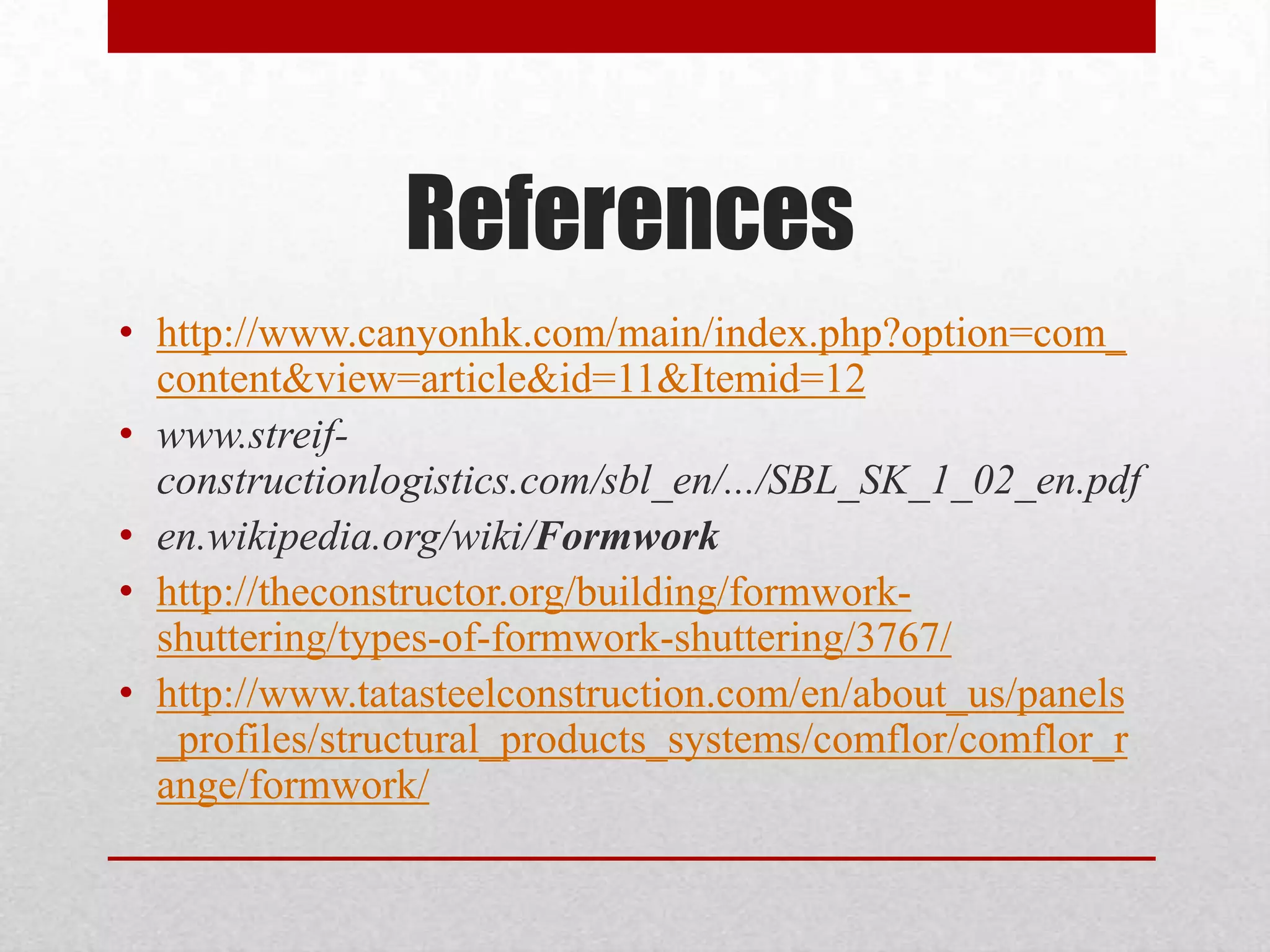 Steel formwork | PPTX