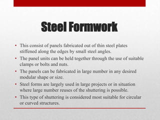 Steel formwork | PPTX