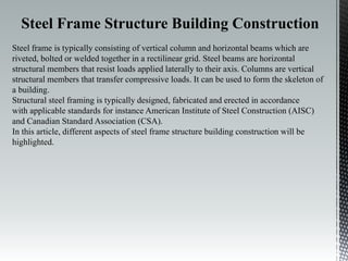 Steel framed building Shrilkant | PPT