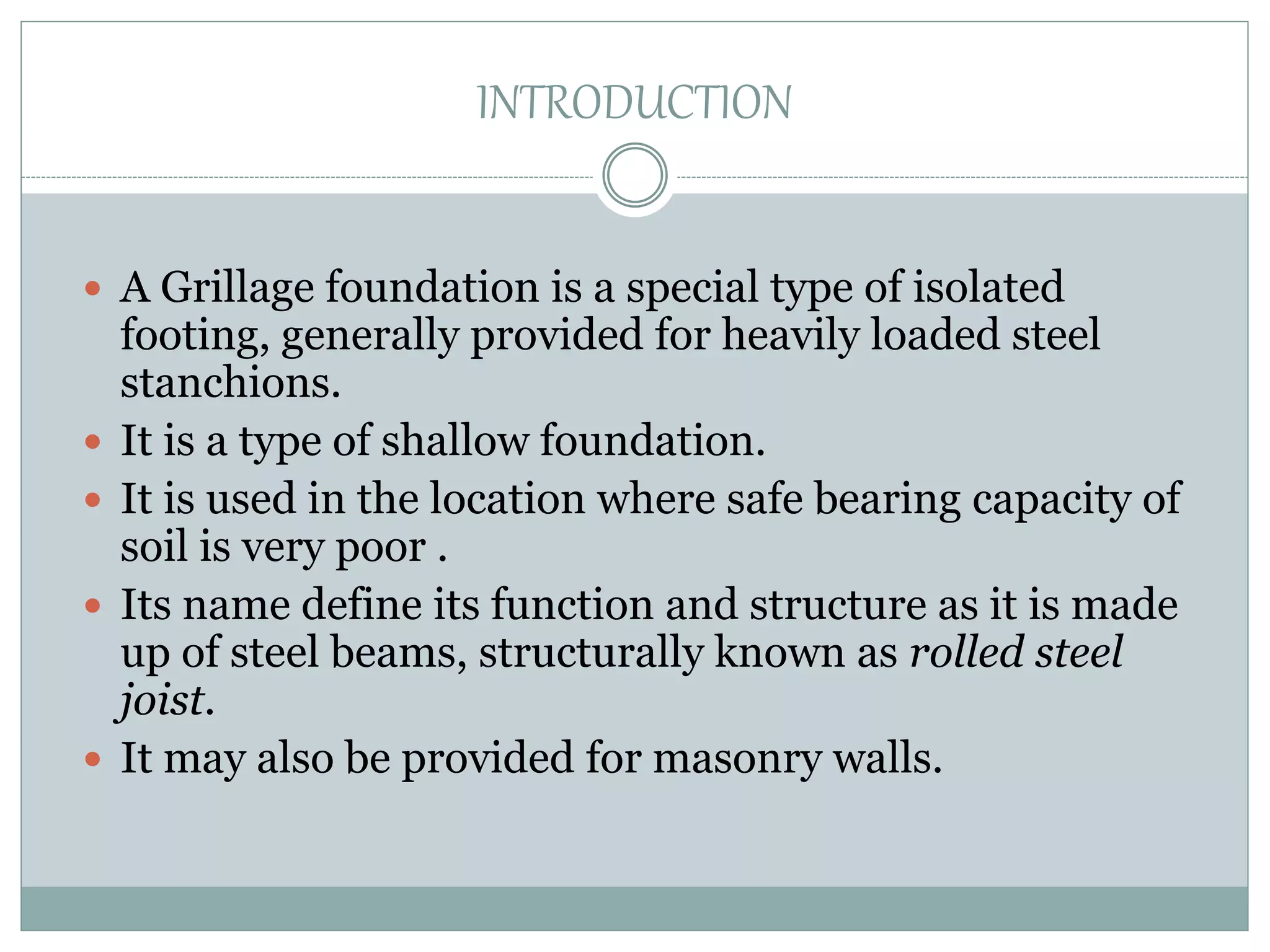Steel grillage fondation | PPTX