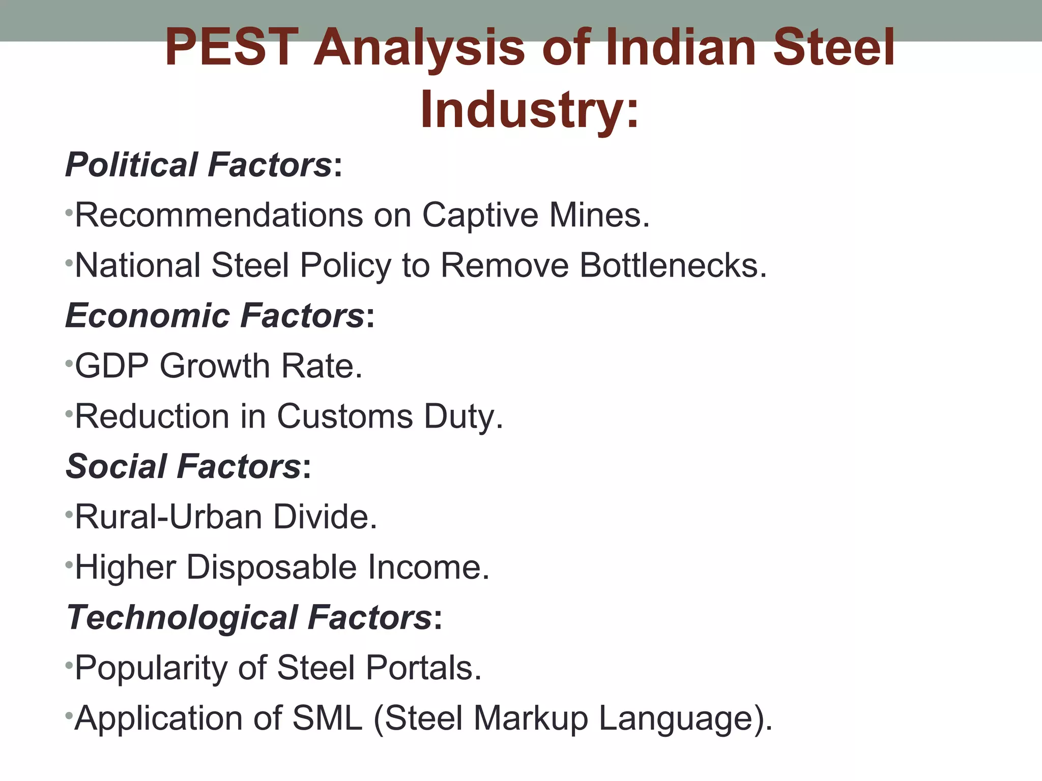 Steel industry Analysis | PPT