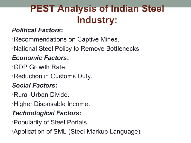 Steel industry Analysis | PPT