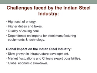 Steel industry Analysis | PPT