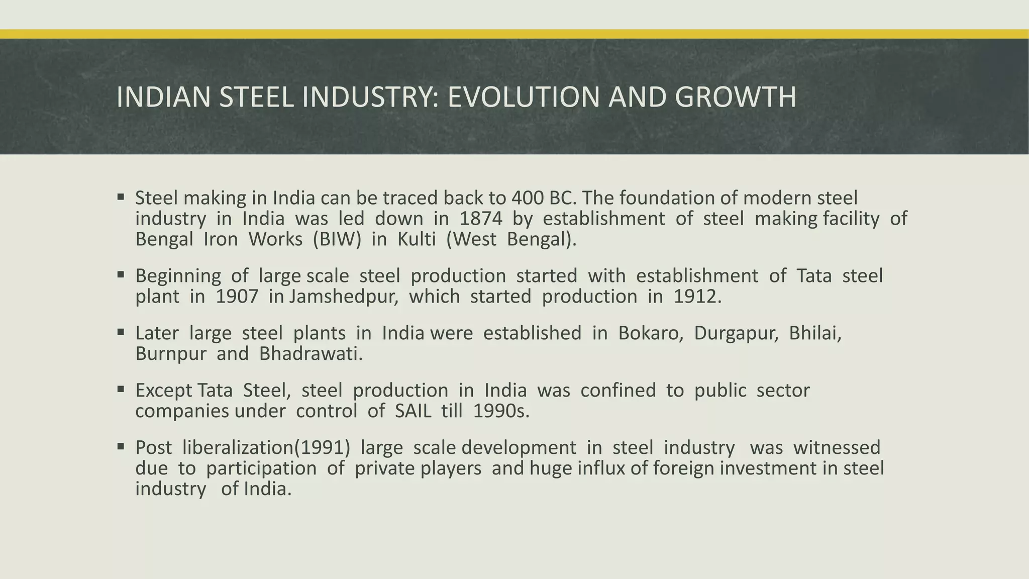 Steel industry in india | PPTX