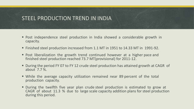 Steel industry in india | PPTX