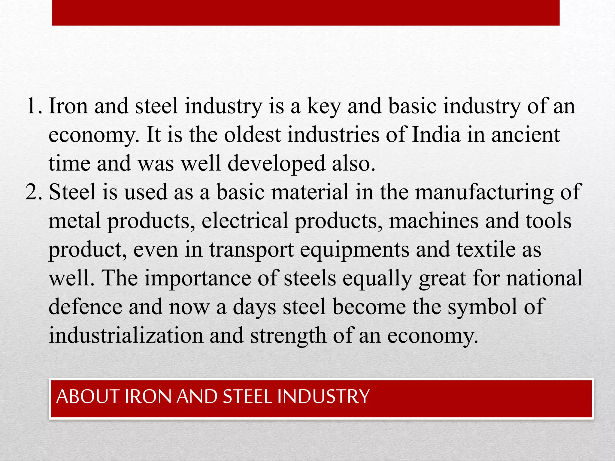 Steel industry ppt | PPTX