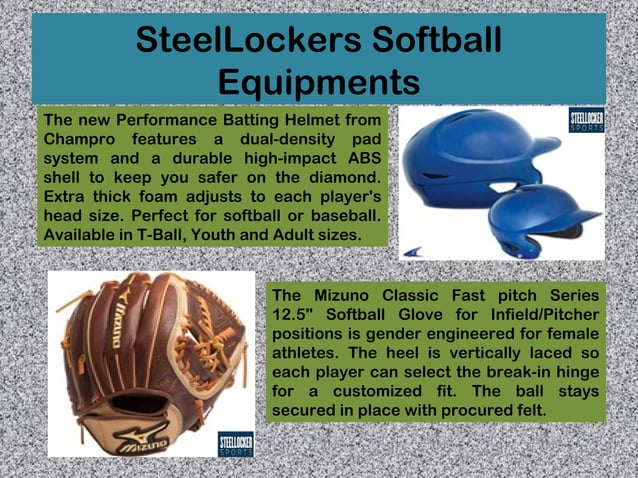 Steel lockers softball equipments | PPT