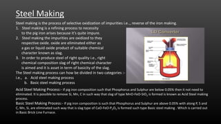 Steel making | PPTX