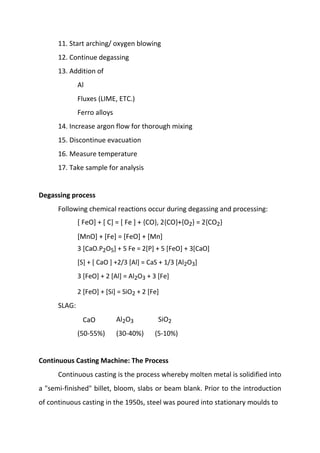 Steel melting shop (sms) - 2 | PDF