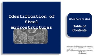 Identification of steel microstructures - Activity | PPTX