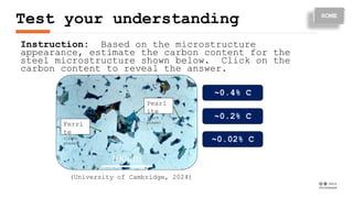 Identification of steel microstructures - Activity | PPTX