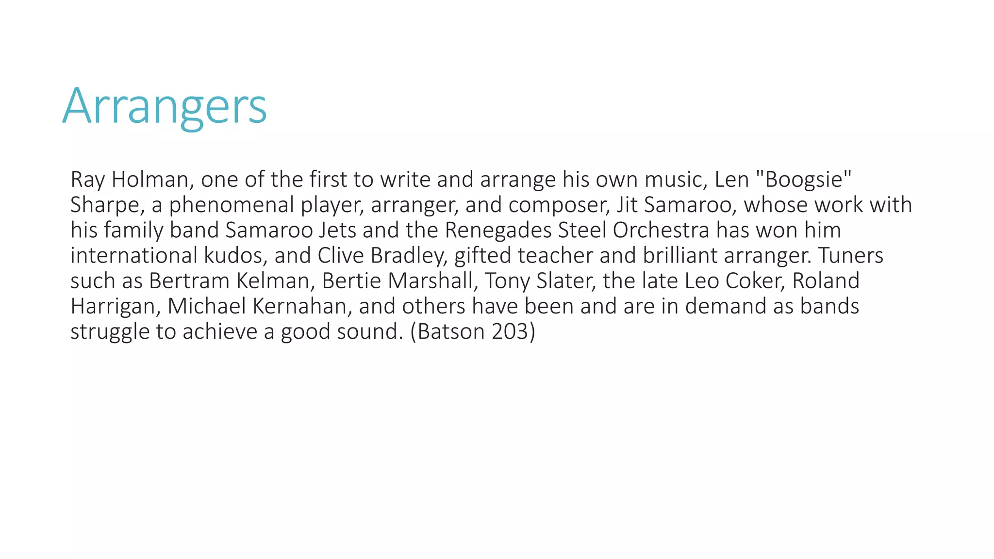 Steel Pan History and Evolution | PPTX