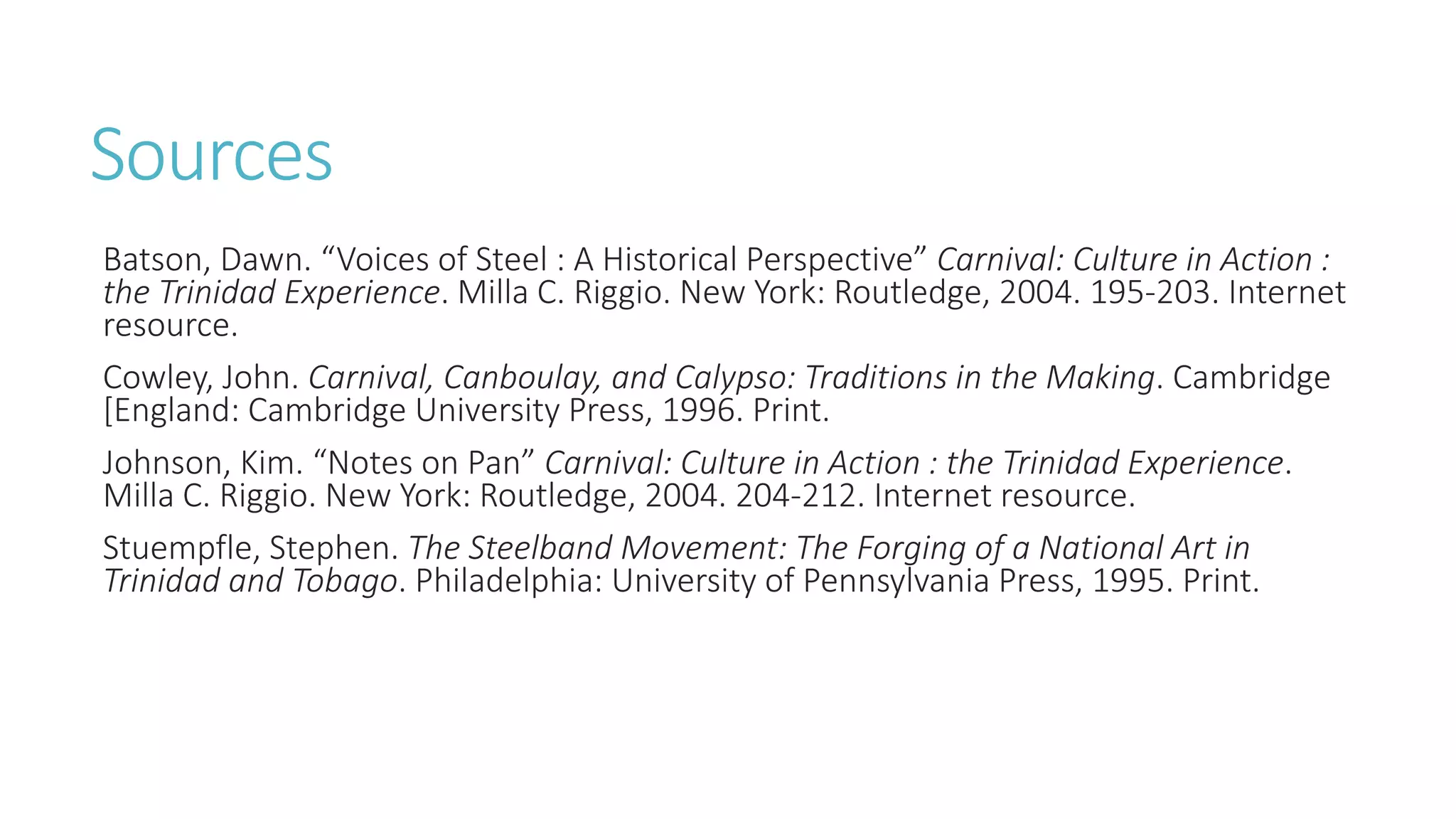 Steel Pan History and Evolution | PPTX