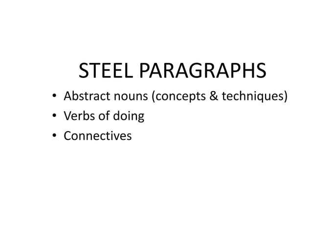 STEEL paragraph practice | PPTX