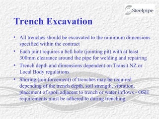 Steel Pipe Instal Transportation, Handling & Storage | PPT