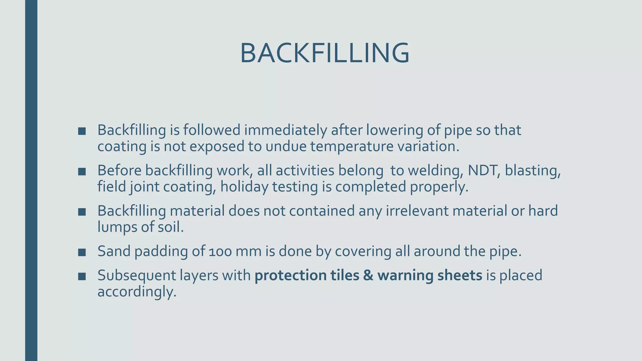 Steel pipeline laying in City Gas Distribution industry | PPTX