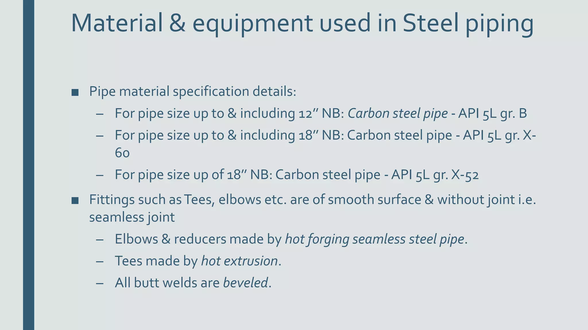 Steel pipeline laying in City Gas Distribution industry | PPTX