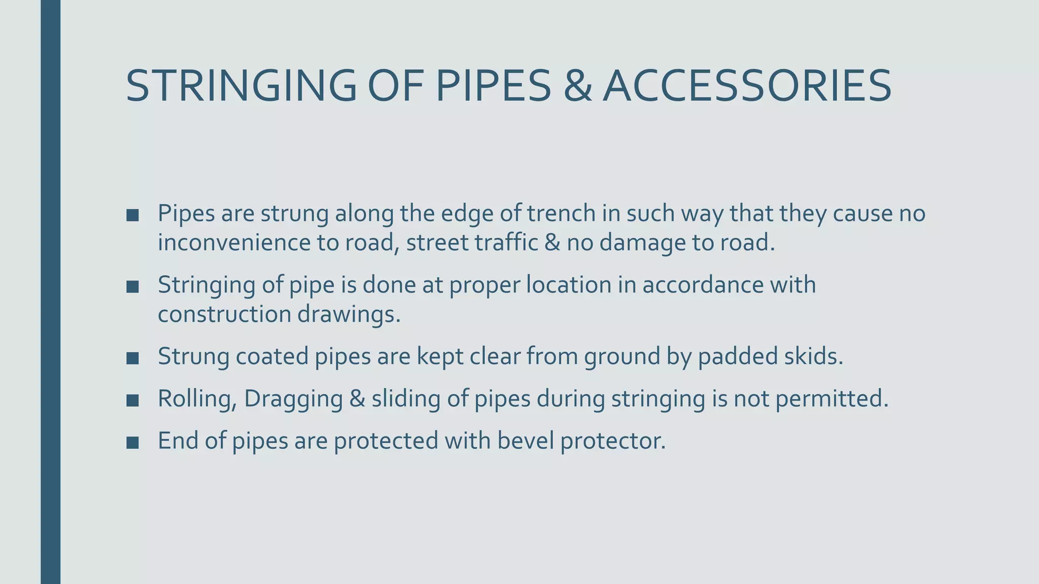 Steel pipeline laying in City Gas Distribution industry | PPTX
