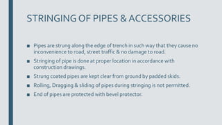 Steel pipeline laying in City Gas Distribution industry | PPTX