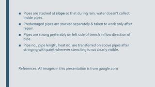 Steel pipeline laying in City Gas Distribution industry | PPTX