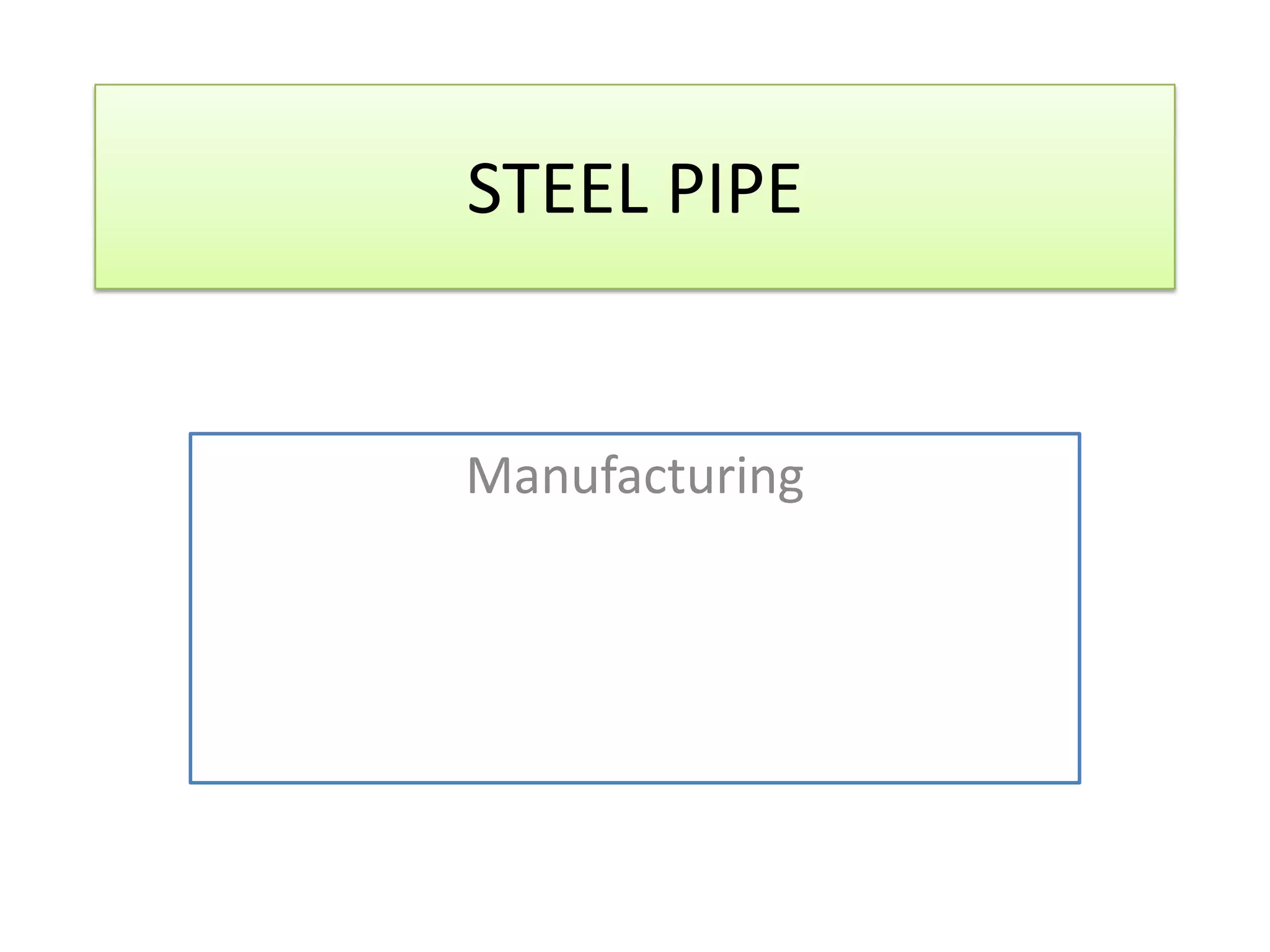 Steel pipe manufacturing | PPTX