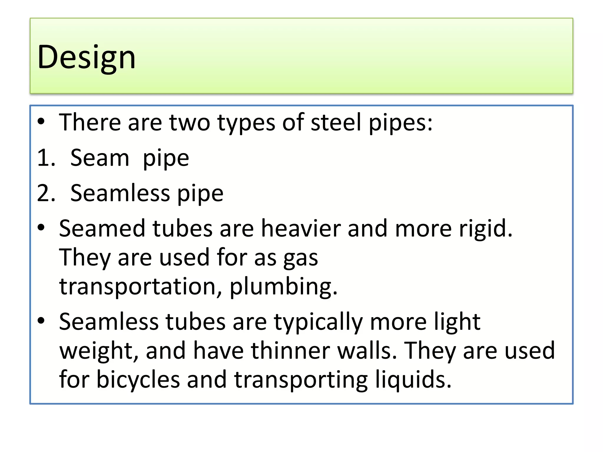 Steel pipe manufacturing | PPTX