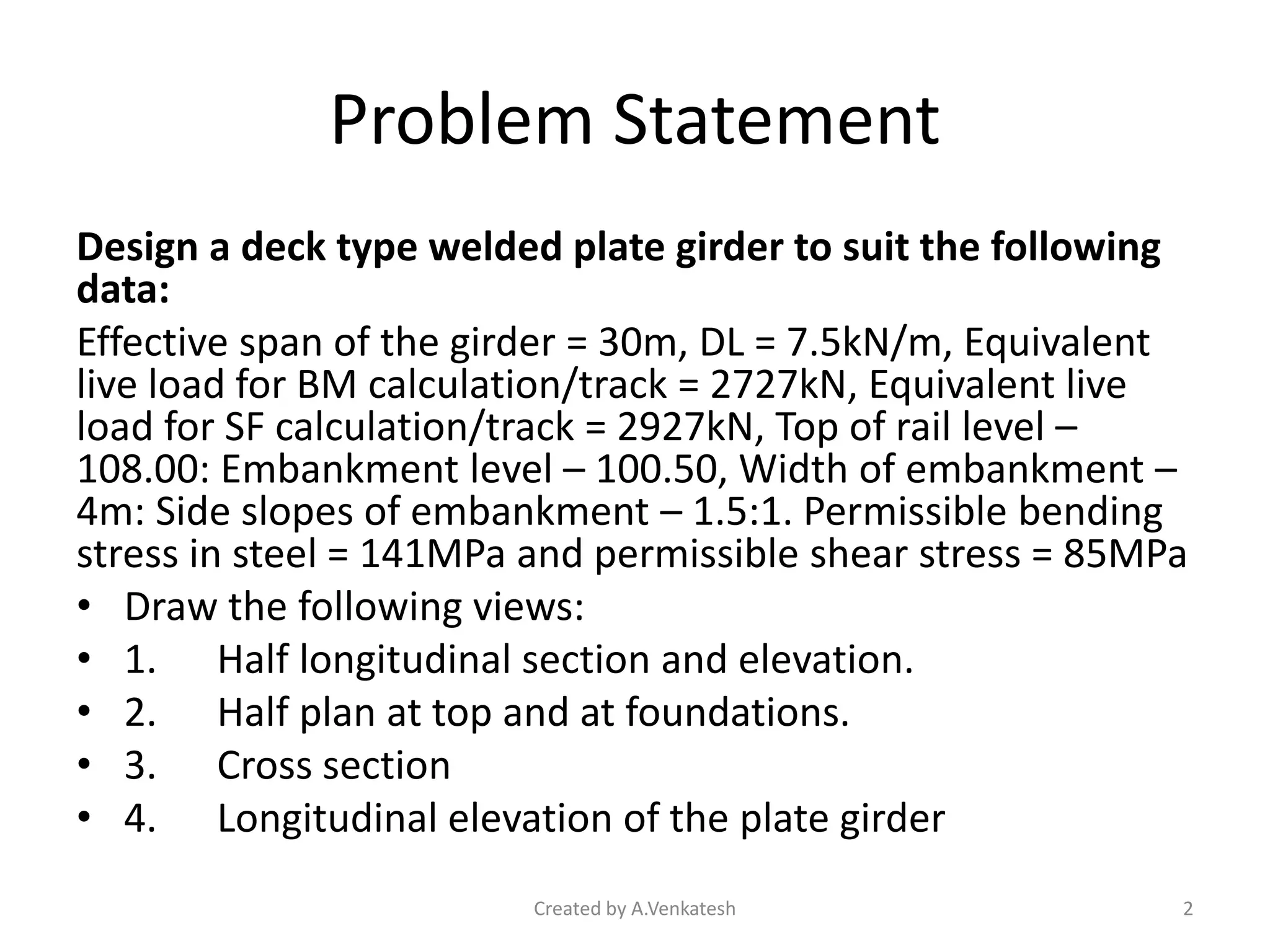 Steel Plate Girder Bridge Design | PDF
