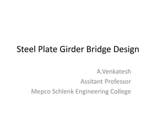 Steel Plate Girder Bridge Design | PDF