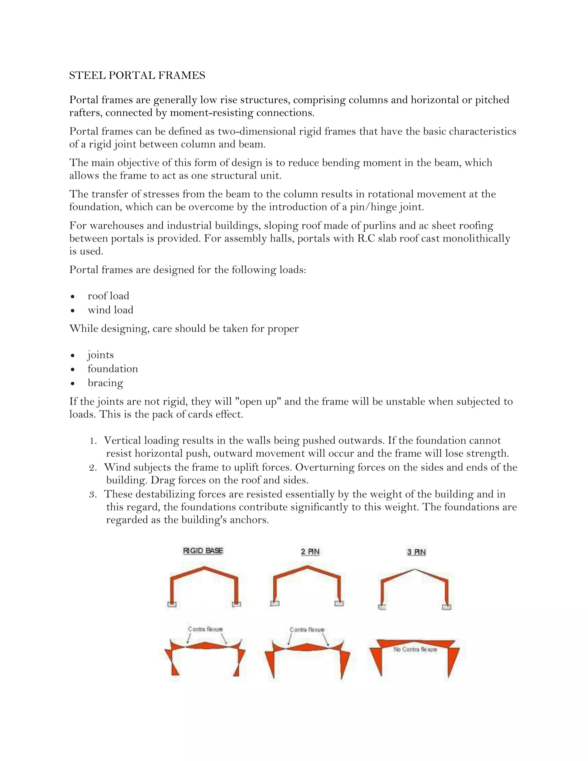 Steel portal frames | PDF