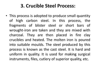 Steel process.pptx buildinh construction material | PPTX