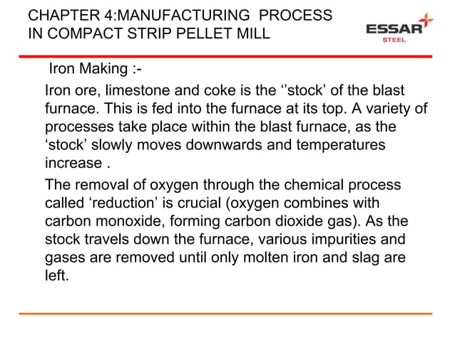 Steel production at compact strip pellet mill | PPTX